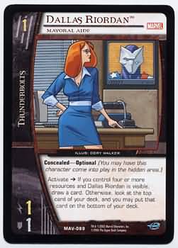 Dallas Riordan Mayoral Aide MAV-089 Common | TrollAndToad