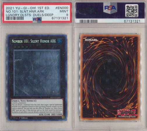 Number 101 Silent Honor Ark Led9 En000 Psa 9 Mint Ghost Rare 1st Edit